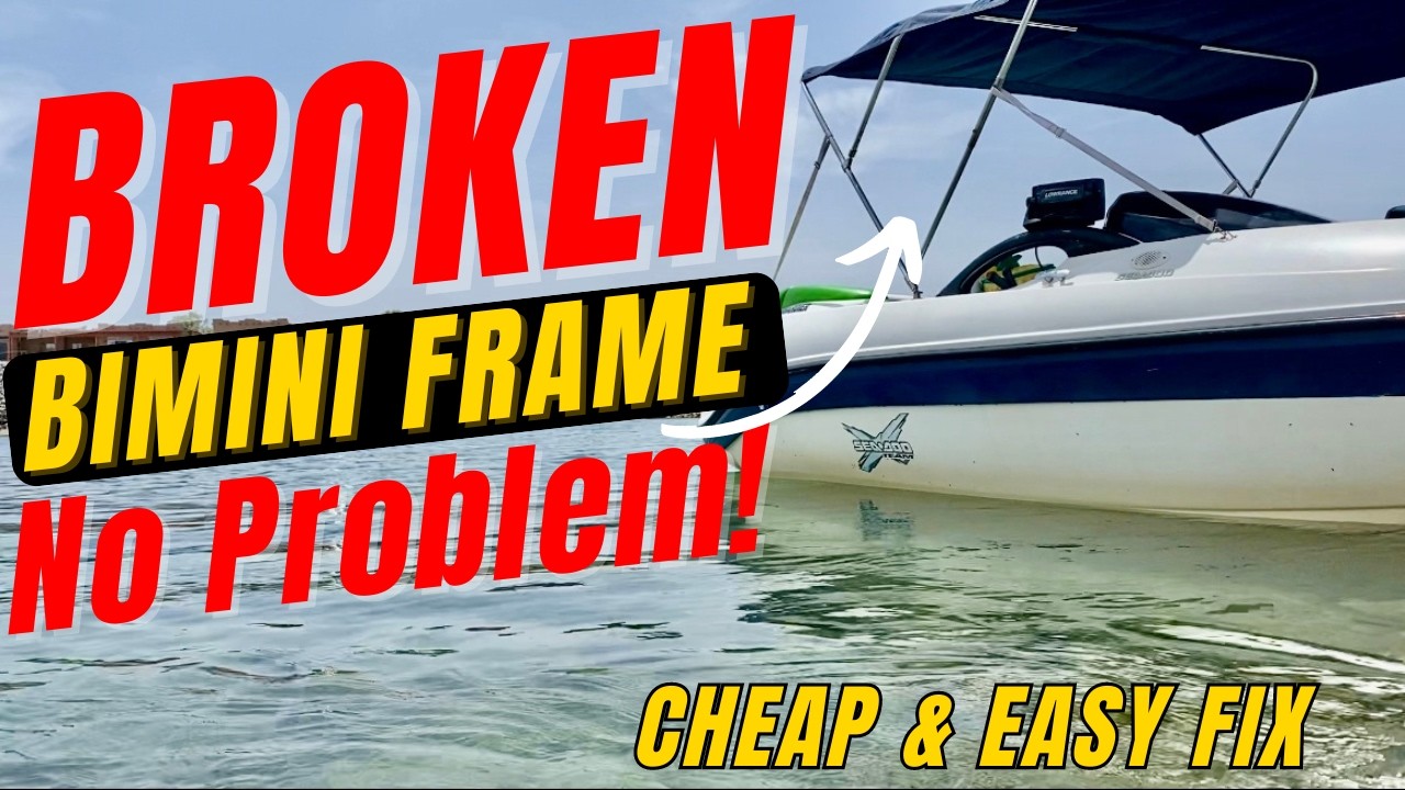 How to fix broken or bended Bimini frame Easy and Cheap! - YouTube