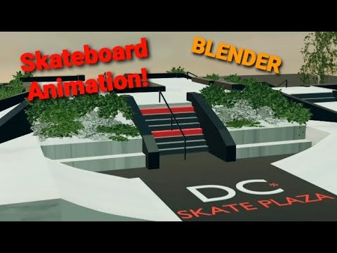 Blender Skateboard Animation | Kettering Skate Plaza | w/ sound effects ...