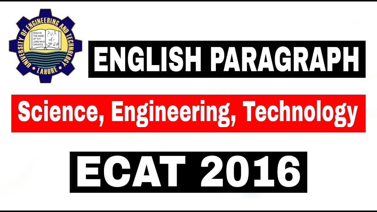 ECAT past paper 2016 (Science, Engineering, Technology) English ...
