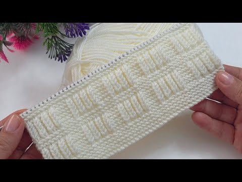 İki şiş gösterişli kabartmalı örgü modeli / knitting pattern