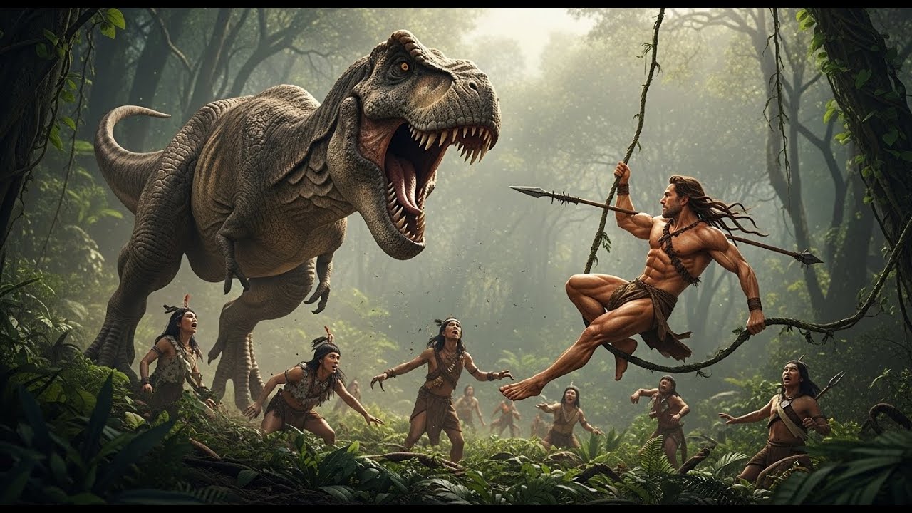 Tyrannosaurus Rex Hunts Down – Tarzan Comes to the Rescue of His Entire ...