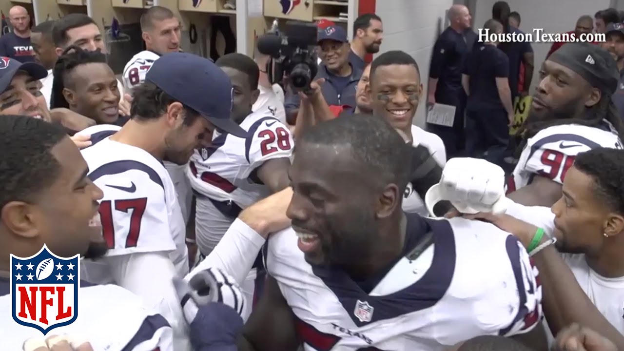 Houston Texans Locker Room Speech & Celebration | Bears vs. Texans ...