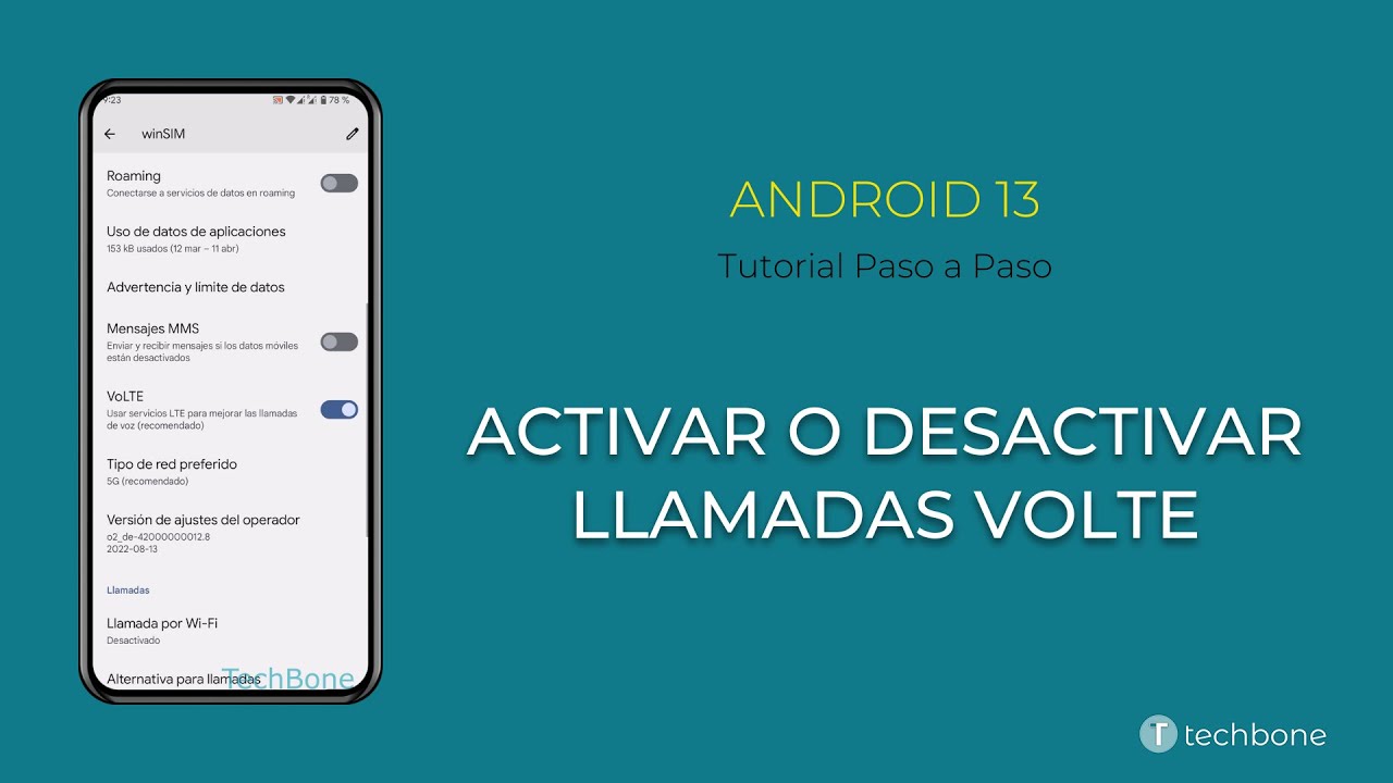 Activar o Desactivar Llamadas VoLTE [Android 13] - YouTube