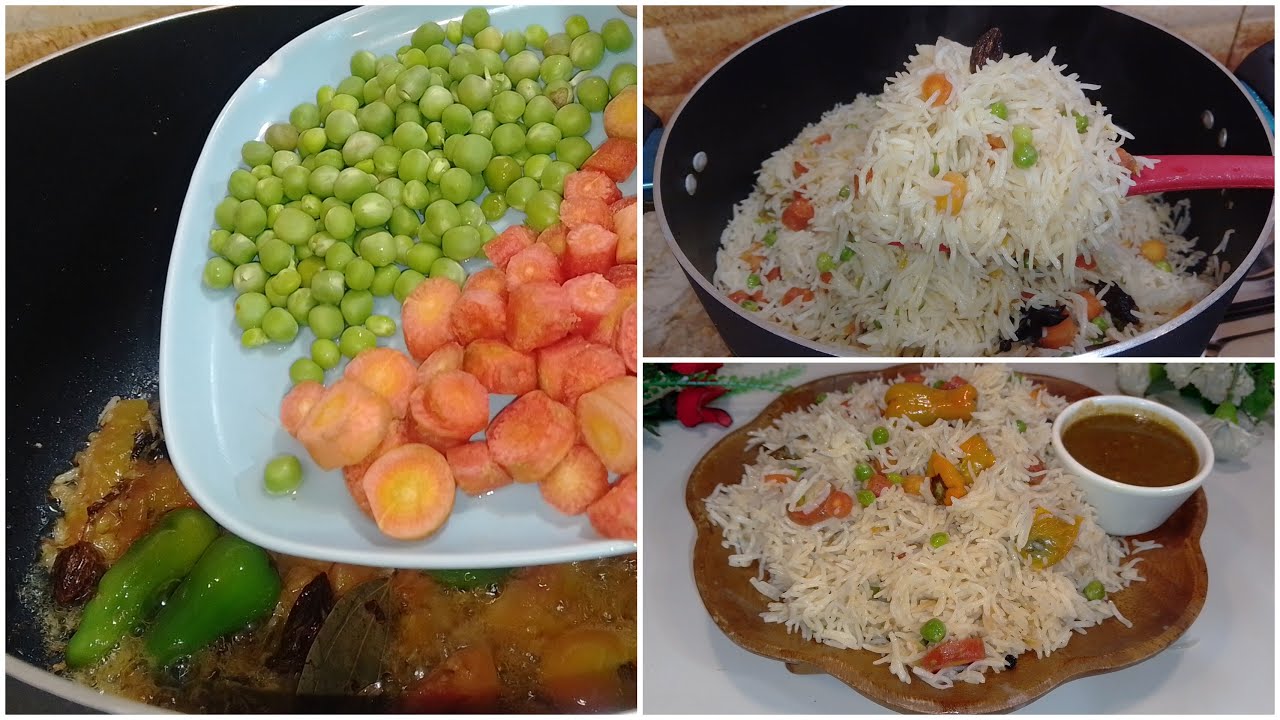 matar gajar pulao recipe 💯|| how to make matar gajar pulao recipe 👍 ...