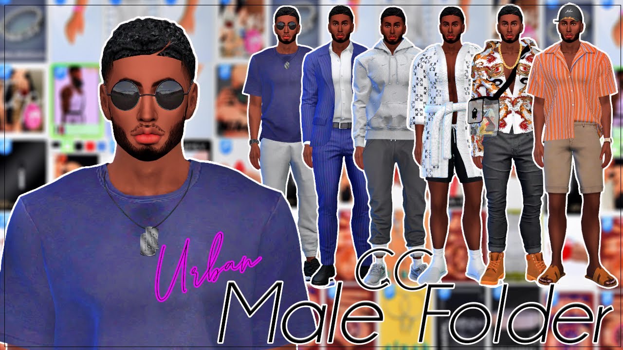 The Sims 4| | Urban Male CC Folder & Sim Download - YouTube