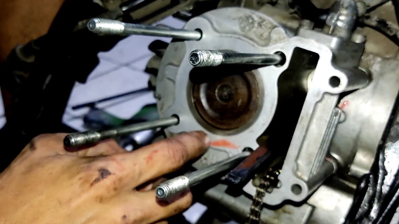 cara pasang blok mesin mio sporty - YouTube