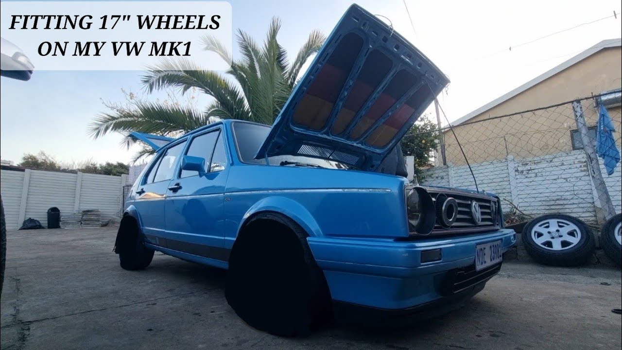 Changing from oem to custom wheels on my mk1 citi golf - YouTube