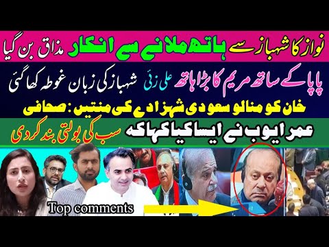 Top Comments on Why did Nawaz Sharif not shake hands?| Khan's PTI Umer Ayoub reply to Shahbaz ...