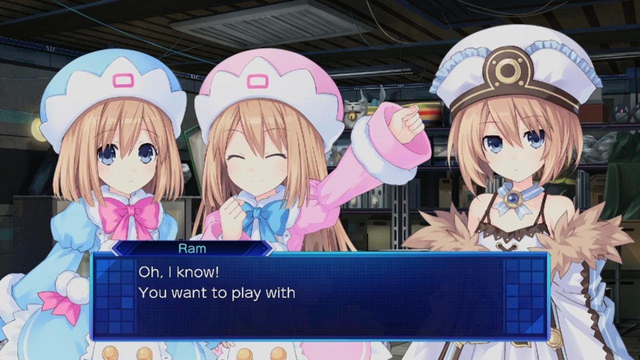 Neptunia: Sisters VS Sisters:Blanc gives rom and ram a present - YouTube