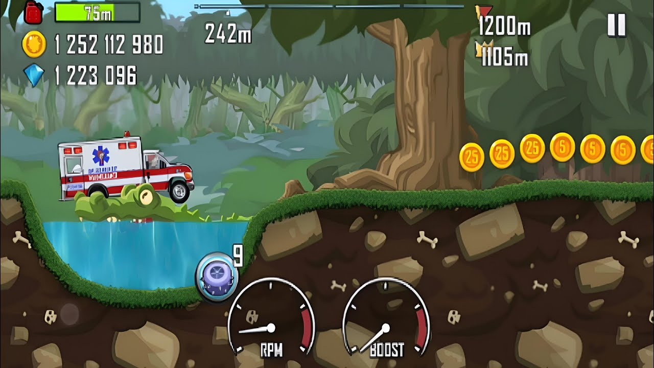 hillclimb racing CROCODILE - YouTube