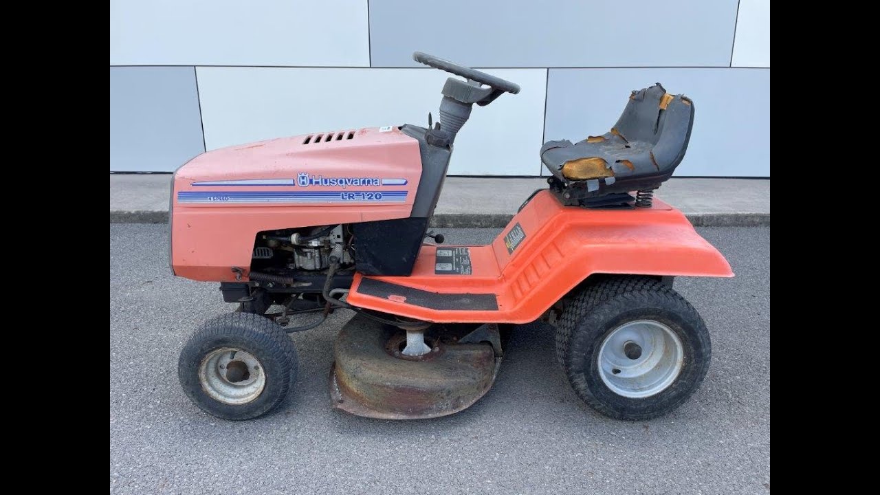Husqvarna LR120 4 Speed Ride-on Mower - YouTube