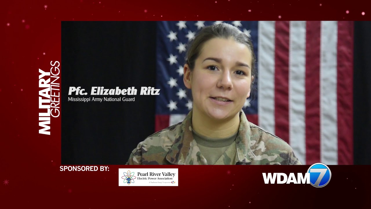 WDAM Military Greetings - Pfc Elizabeth Ritz (Thanksgiving) - YouTube