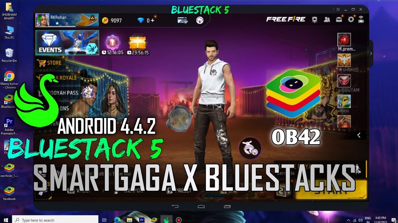 New BlueStack X Smartgaga Free Fire OB42 Update -| Smartgaga 4.4 FF ...
