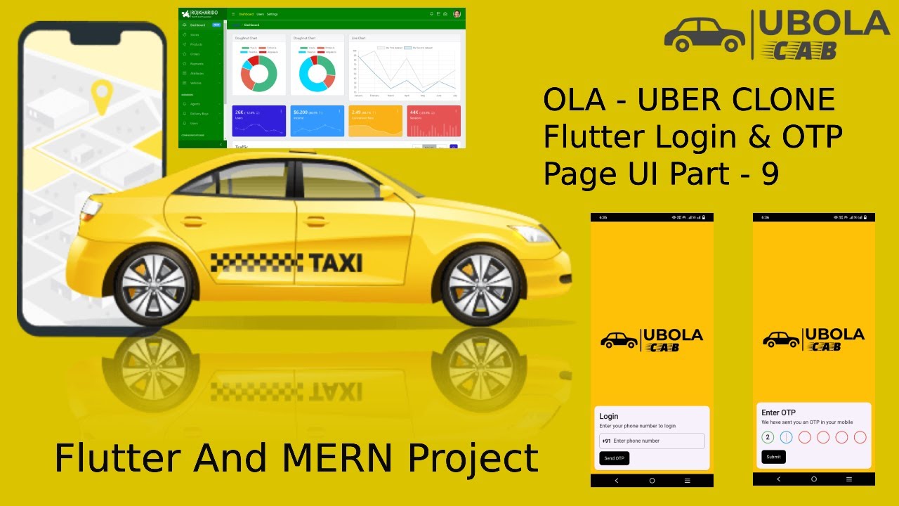 Ubola(Flutter Login & OTP Page UI) - OLA-Uber Clone Part 9 - YouTube