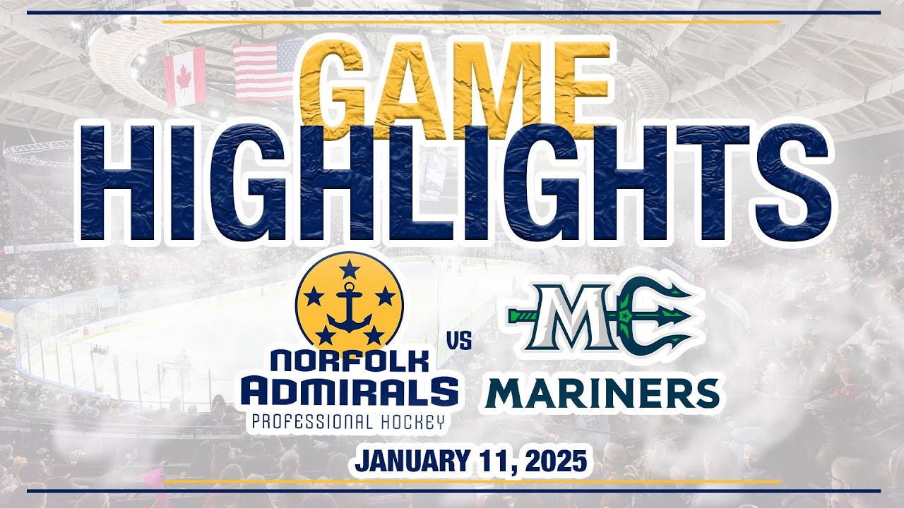 Norfolk Admirals at Maine Mariners | HIGHLIGHTS | 1.11.25 - YouTube
