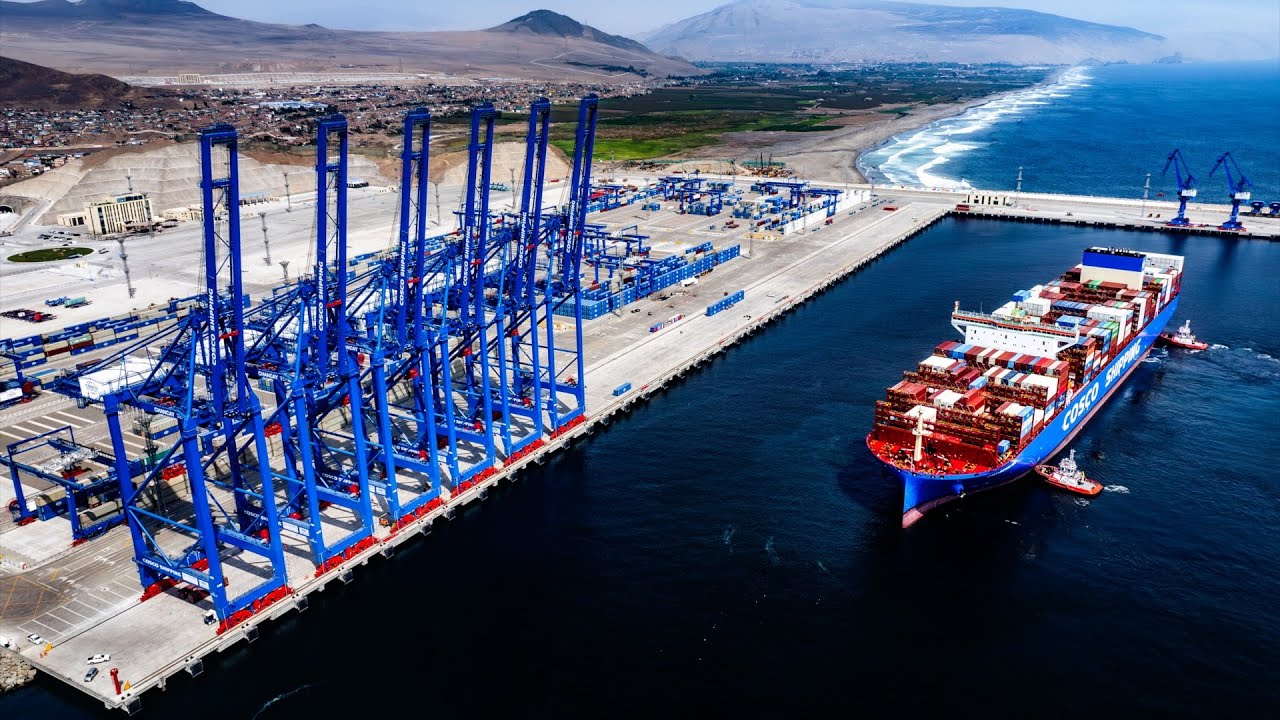 Peru's Chancay Port nearing completion - YouTube