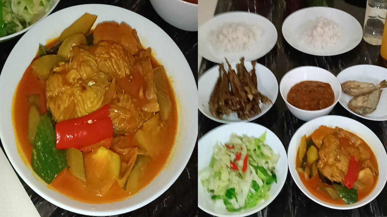 Masak Kari ikan mayong Dan lauk kampung || Menu tengahari Super enak ...