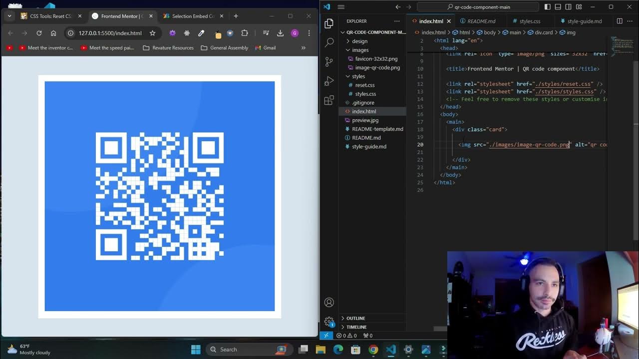 Frontend Mentor Qr Code Component Project Walkthrough Gamycodes Youtube