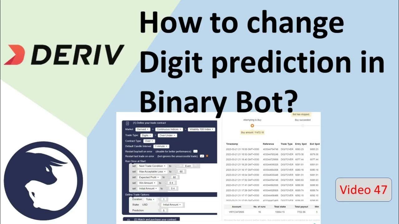 How to develop Prediction changing Digit Differ Bot? Video 47 - YouTube