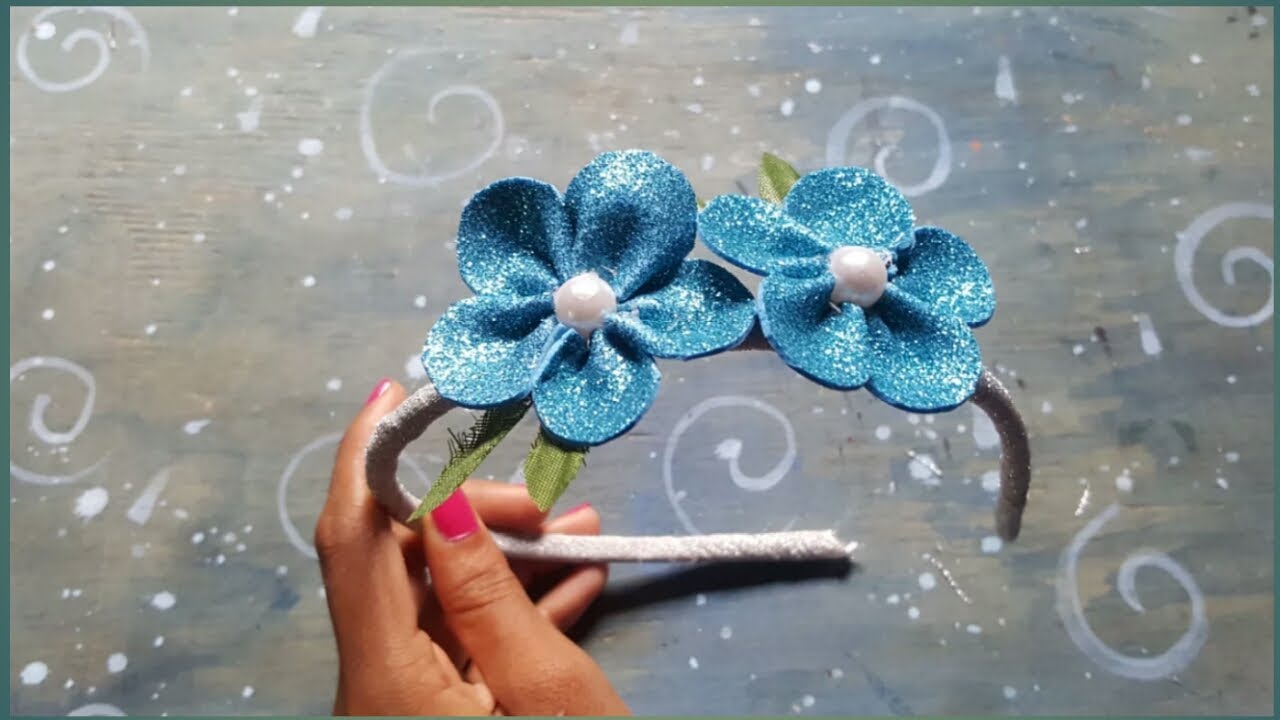 Glitter sheet hair band making / Hair band making craft - YouTube