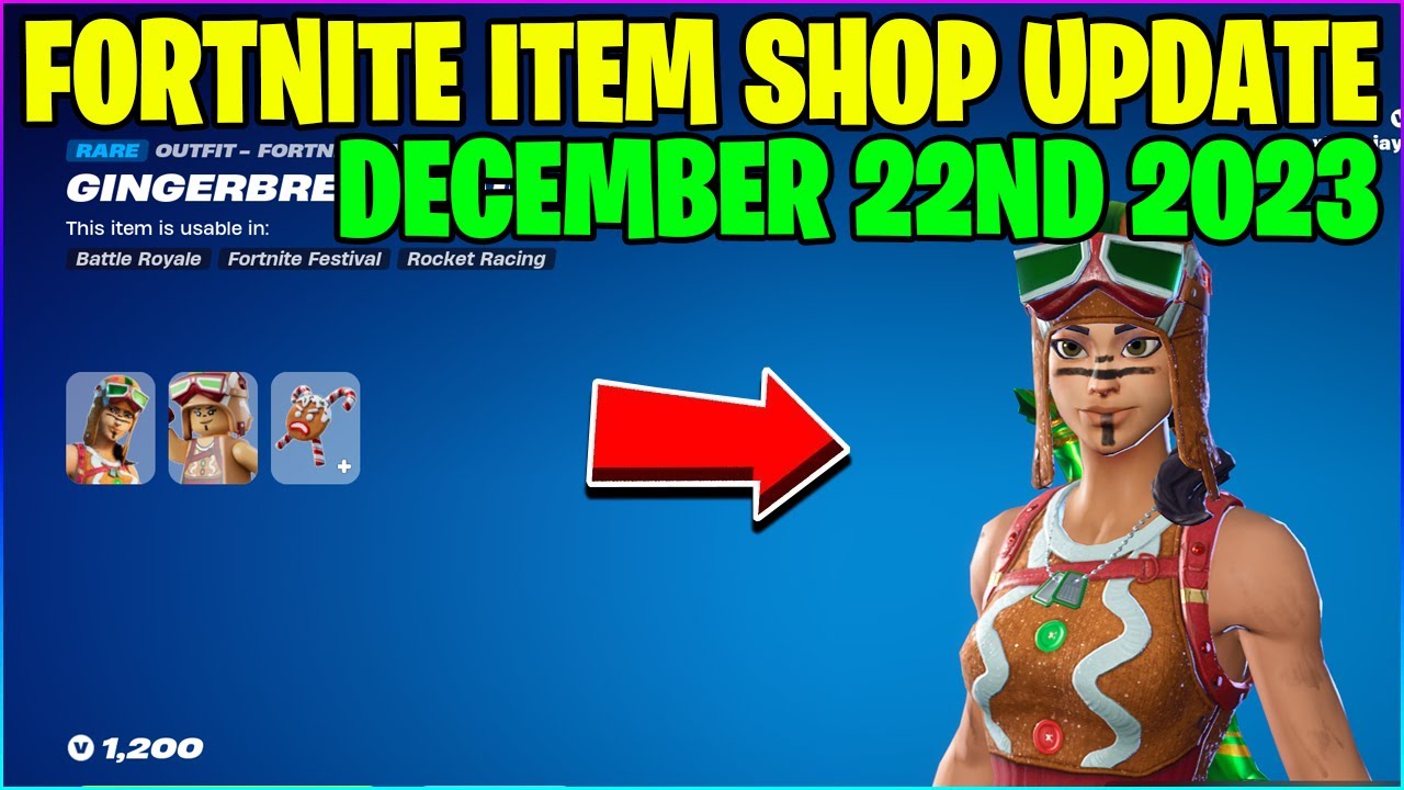 *RARE* GINGERBREAD RAIDER IS BACK! Fortnite Item Shop [December 22nd ...
