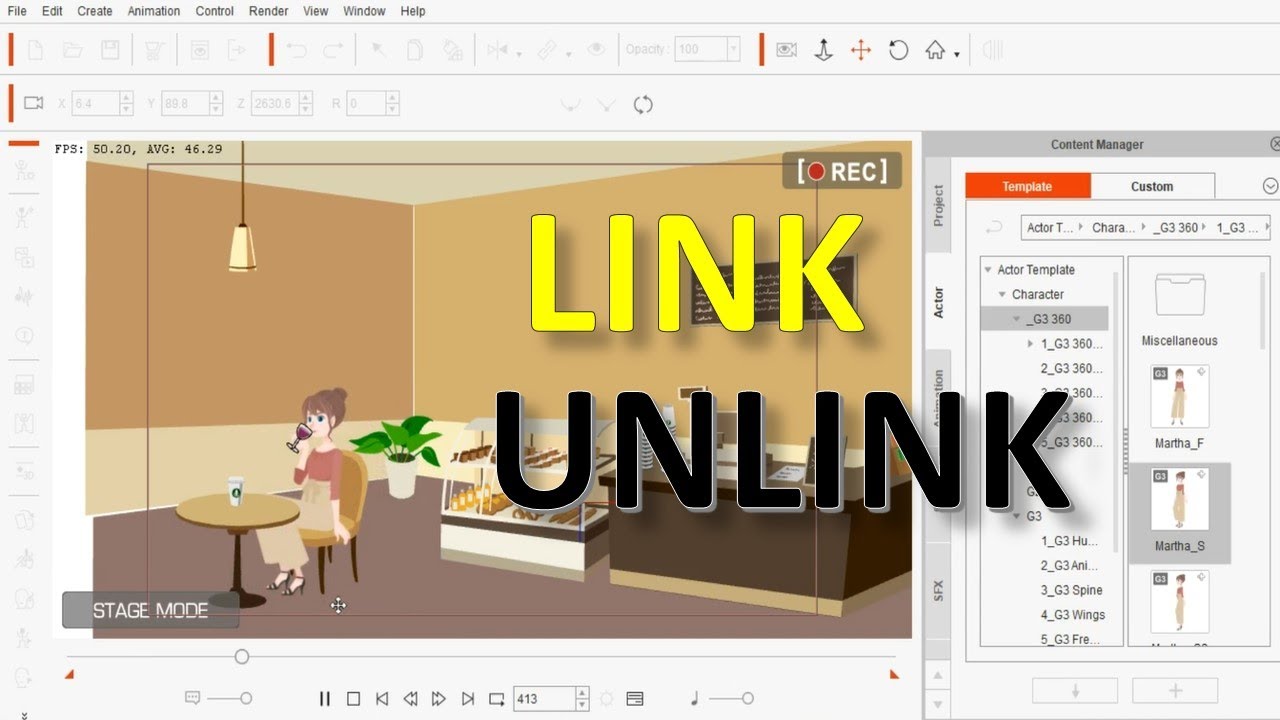 How to attach an object with character | LINK/UNLINK in cartoon ...
