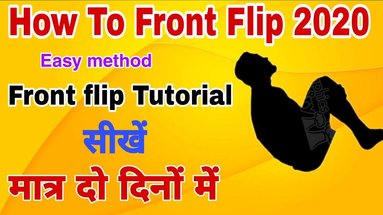 How to Front Flip Tutorial 2020 in Hindi || learn to Front Flip 2020 ...
