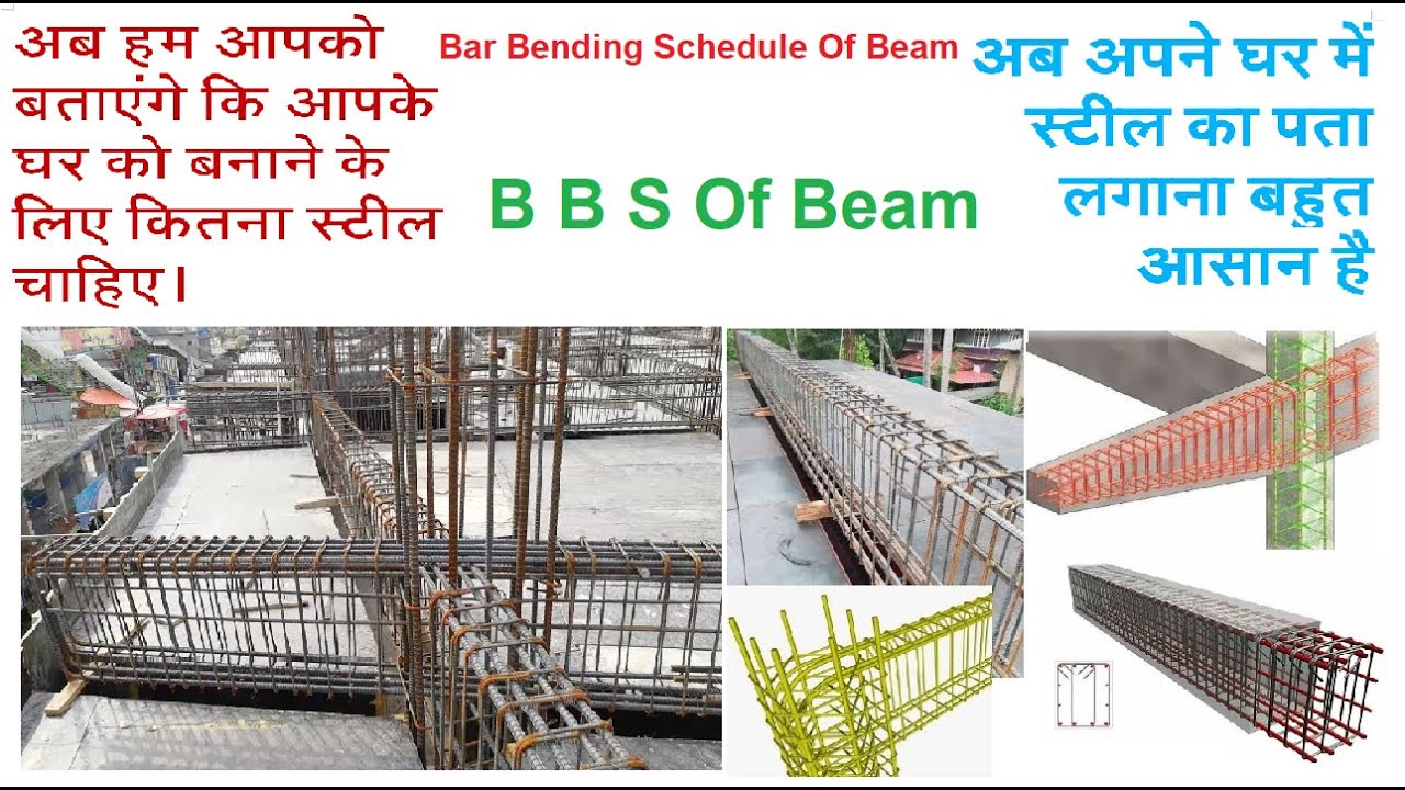 Bar Bending Schedule of The Beam ( BBS Of Beam ) - YouTube