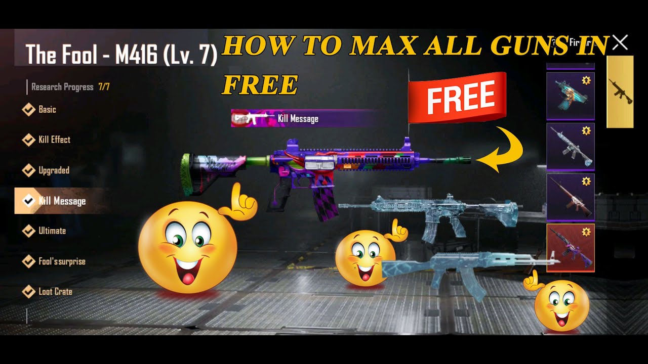How to Max Level All Guns in PUBG Mobile Quickly Must Watch All Pubg ...