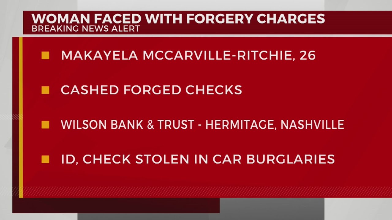 Woman faced with forgery charges - YouTube