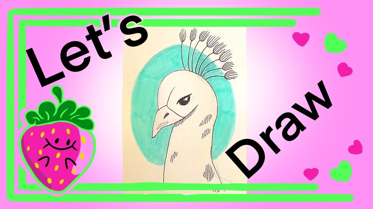 let's draw a Peacock together - YouTube