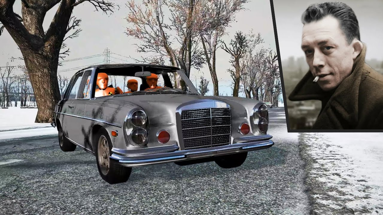 Albert Camus Car Crash - BeamNG Drive - YouTube