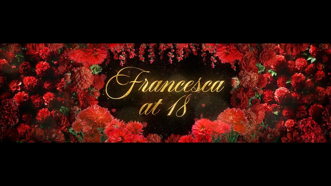 Panoramic Red Floral LED Wall Backdrop | Luxury 18th Birthday Debut ...