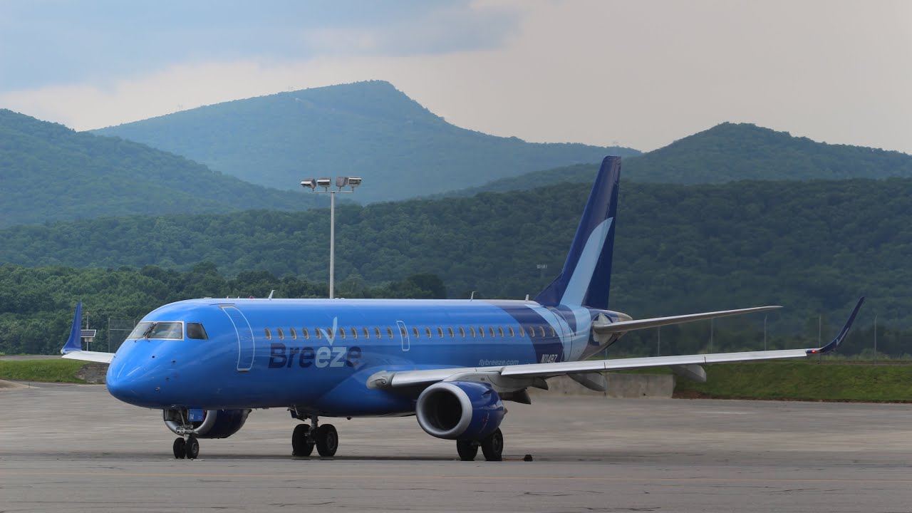 Breeze Embraer E190 AR (N114BZ) HWS Lax Charter | Landing and Departure ...