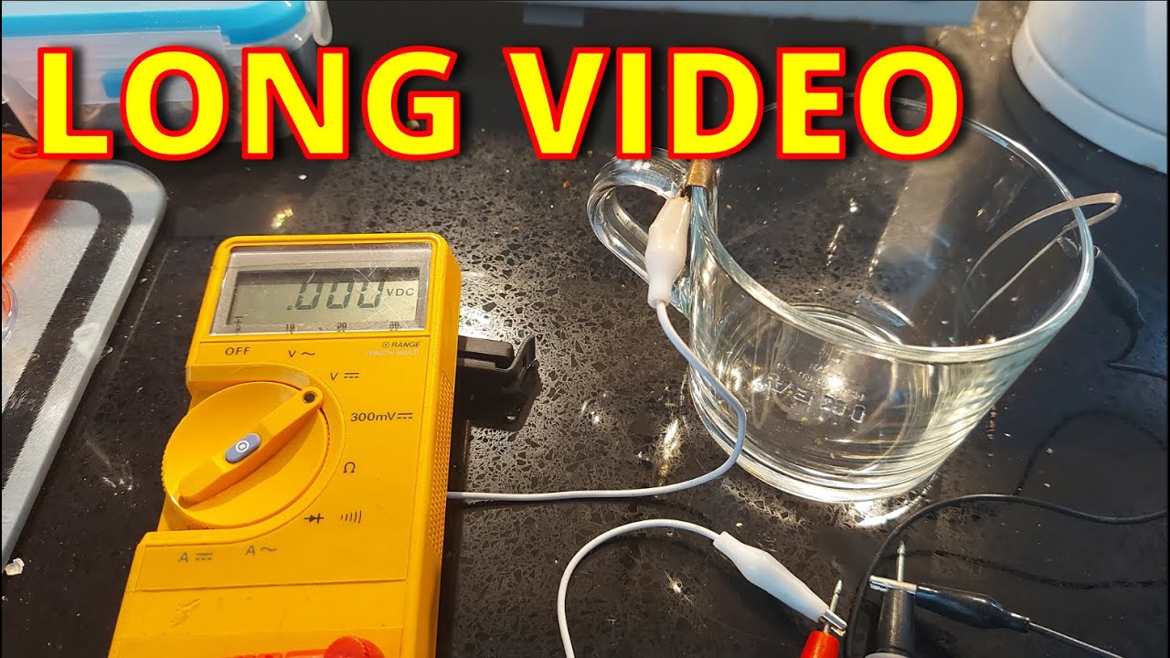Boiling Water - Voltage check Copper and Magnesium electrodes battery ...