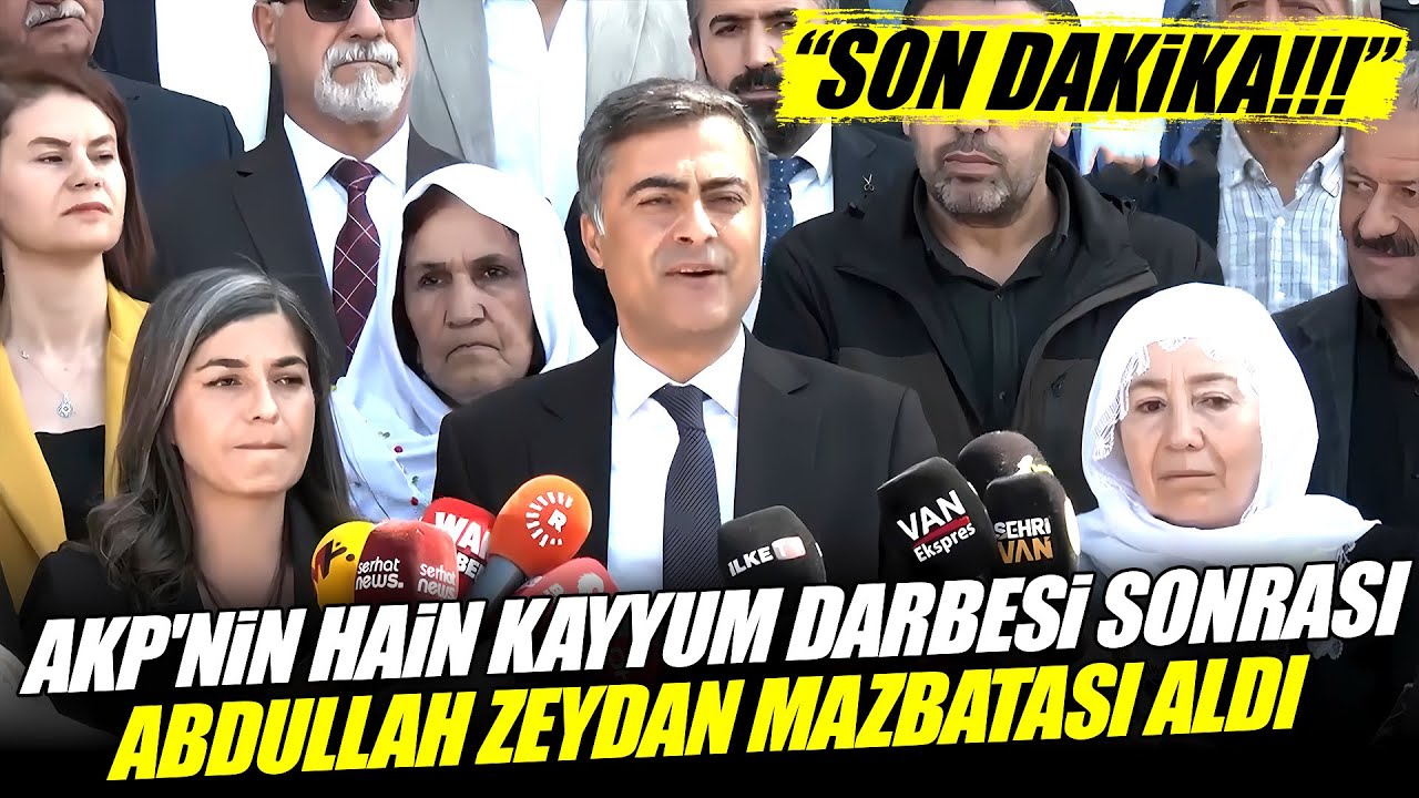AKP'nin Kayyum Darbesi Sonrası 'Mazbatasını Alan Abdullah Zeydan'dan ...