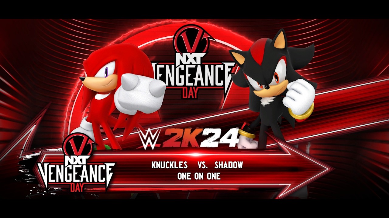 WWE 2k24: KNUCKLES vs SHADOW - YouTube