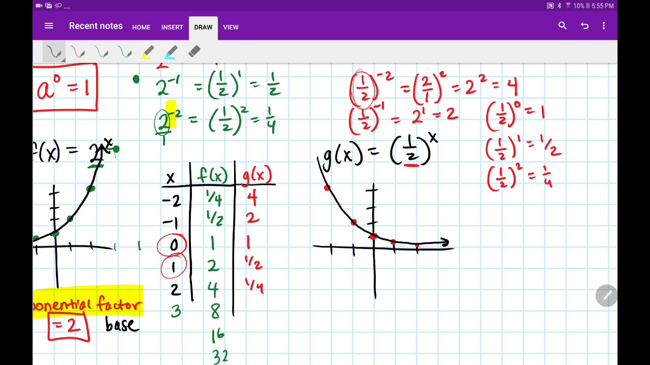 Algebra 2/Trig Exponential Growth and Decay 6.3 - YouTube
