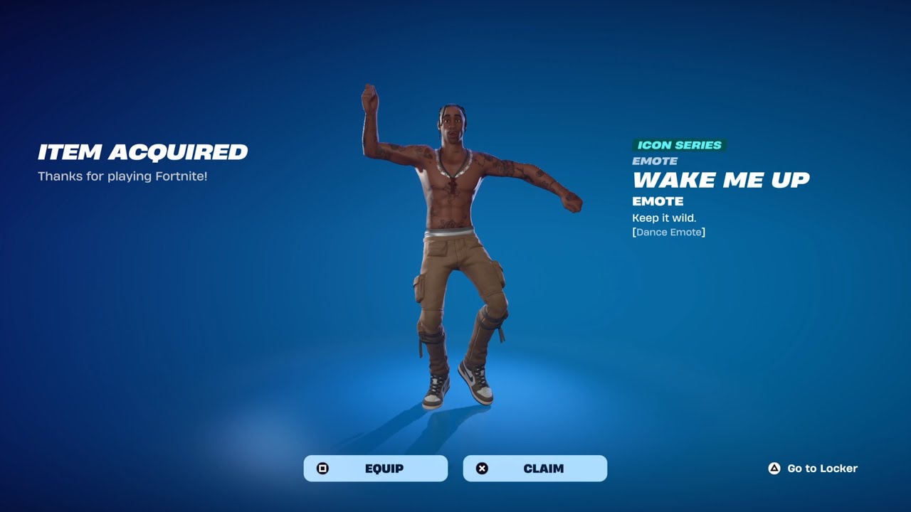 New Wake Me Up Icon Emote in Fortnite! (Fortnite item shop) - YouTube