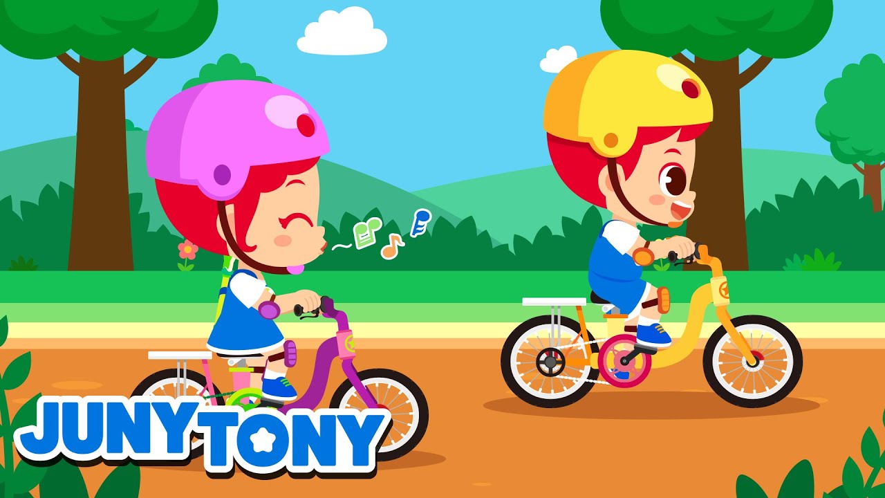 Bicycle Song 🚲 Let's Ride a Bike! | Songs for Kids | JunyTony - YouTube
