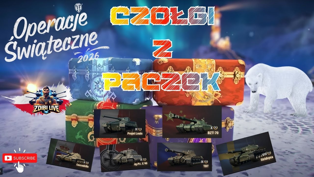 Czołgi z paczek 1cdn. 🎁🎉🤩 Zapraszam Opening i GRanie 🤪 🎁 👀🫡 Zdibi Live ...
