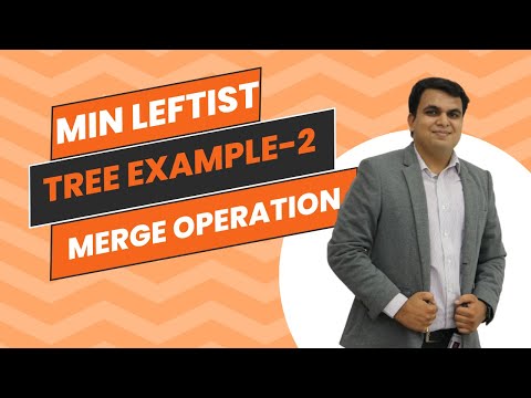 Min Leftist Tree Example-2 | Merge Operation in Leftist Tree | Min-Max ...