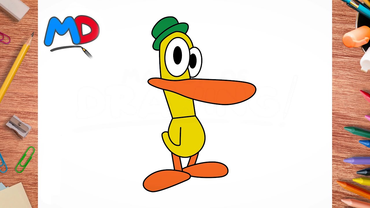 HOW TO EASILY DRAW DUCK FROM POCOYO - YouTube