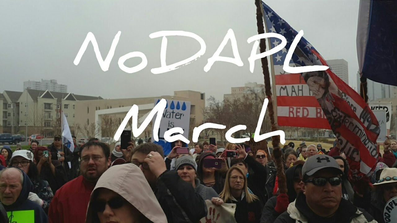 NoDAPL march with OKC Pow Wow Club - YouTube
