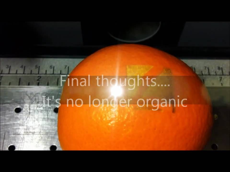 Laser Engraving on ORANGE How to - YouTube