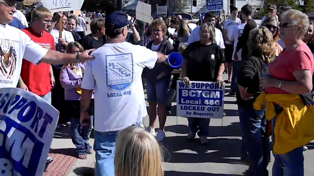 Roquette America union lock out-union march to show support- Keokuk, Ia ...