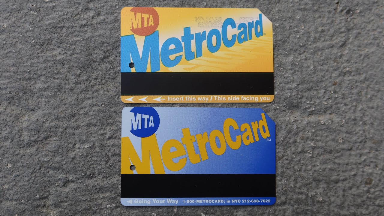 Using and showing the difference between a normal MetroCard and a Blue ...