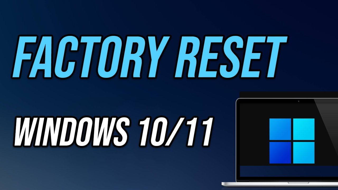 Factory Reset Windows 10/11 PC | Brand new performance 2023 - YouTube