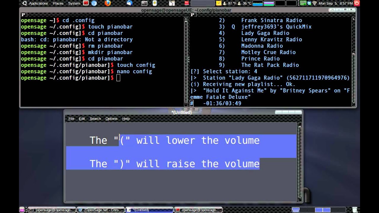 Linux BASH Tutorial Video 5 Auto Login and a small script for Pianobar ...