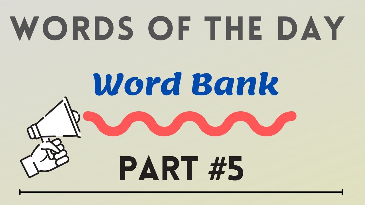 Words Of The Day | Word Bank | Improve English By Learning 4 Words ...